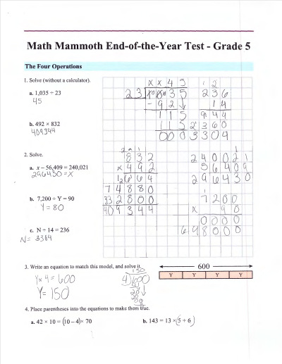 FREE Math PreAssessment Of Basic Skills Grades 68 By Krystal Mills 