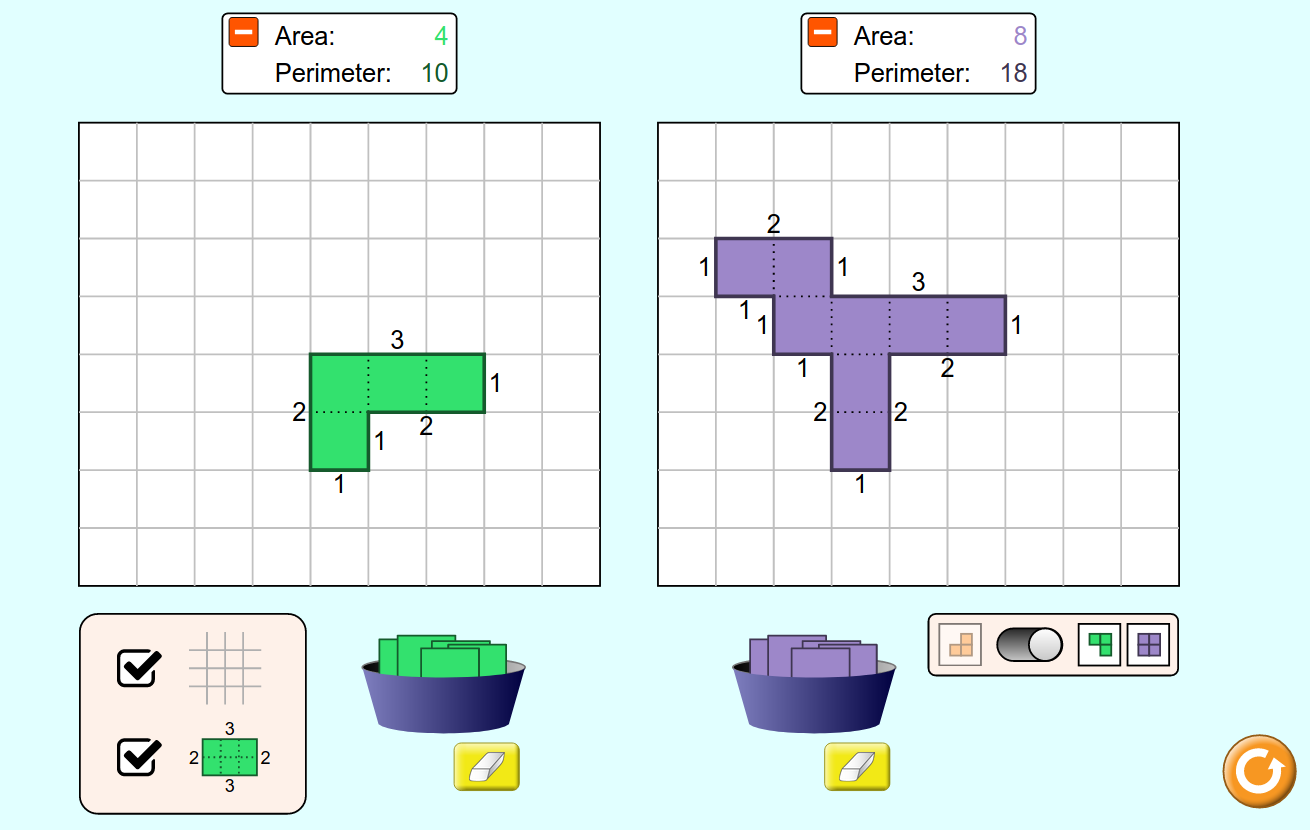Area And Perimeter Builder Interactive Activity And Game 2nd 4th Grade 